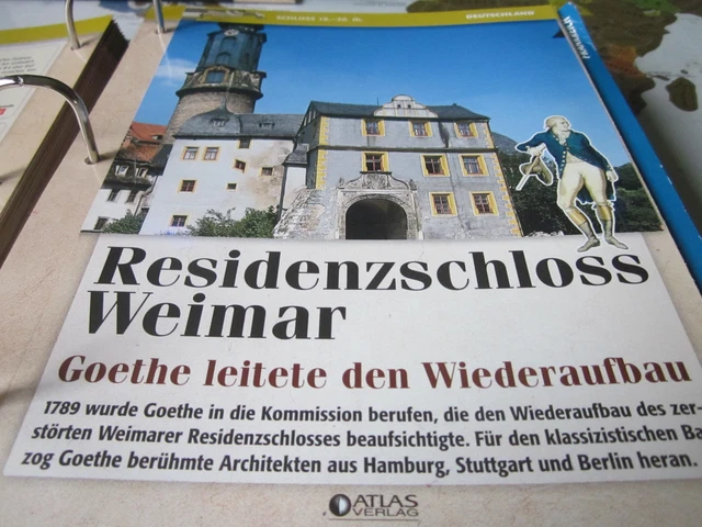 BURGEN UND SCHLÖSSER Deutschland Residenzschloss Weimar Gothe leitete Wiederaufb EUR 3,75 ...