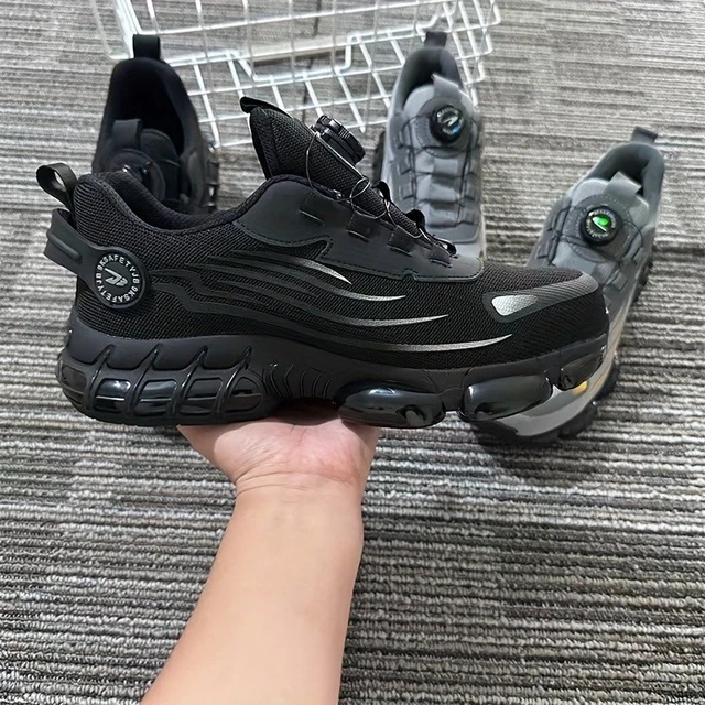 SAFETY TRAINERS FOR Men Steel Toe Work Sneaker Rotating Buckle Puncture ...
