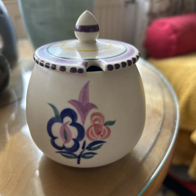 POOLE POTTERY MARMALADE/ JAM POT WITH LID 1960's VINTAGE RETRO £5.00 ...
