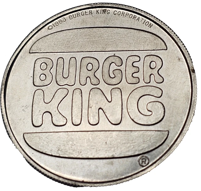 1983 BURGER KING TOKEN-FREE BREAKFAST BEVERAGE-MS 39mm-ALUMINUM-FREE ...