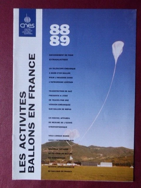 1990 BROCHURE CNES Ballon Recherche Scientifique Ballon Stratospherique ...