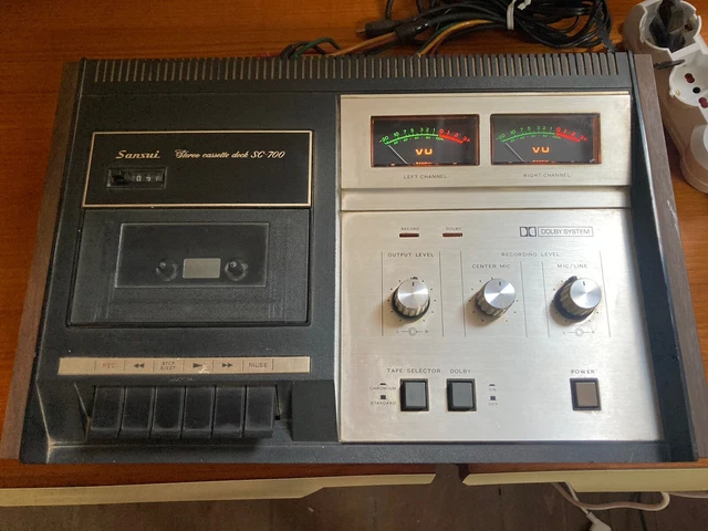 SANSUI SC 700 Stereo Cassette Deck Vintage Japan Legno Sc-700 EUR 100 ...