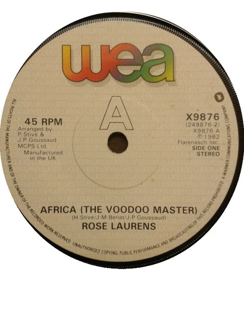 ROSE LAURENS - Afrique (The Voodoo Master) (7", Single) EUR 21,61 ...