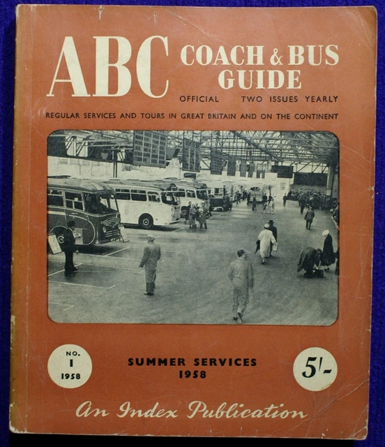 ABC BUS COACH TIMETABLE GREAT BRITAIN CONTINENT MAP SUMMER SERVICES ...