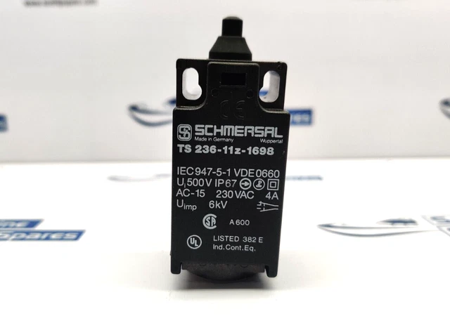 SCHMERSAL TS 236-11Z-1698 Interruptor de Límite AC-15 230Vac 6Kv IEC ...