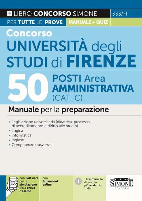 CONCORSO UNIVERSITÀ DEGLI studi di Firenze. 50 posti Area Amministrativa (... EUR 32,00 ...