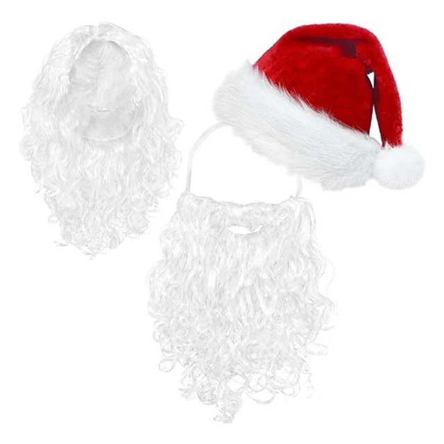 SANTA HAT, SANTA Wig, Santa Beard for Christmas Birthday New Year Party ...