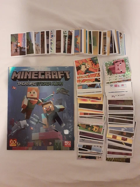 ALBUM PANINI MINECRAFT Treasure Sticker Full Set Complet EUR 38,00 ...
