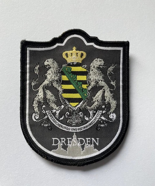 POLIZEI ABZEICHEN BFE Dresden Sachsen Patch USK SEK GSG9 Rarität EUR 25 ...