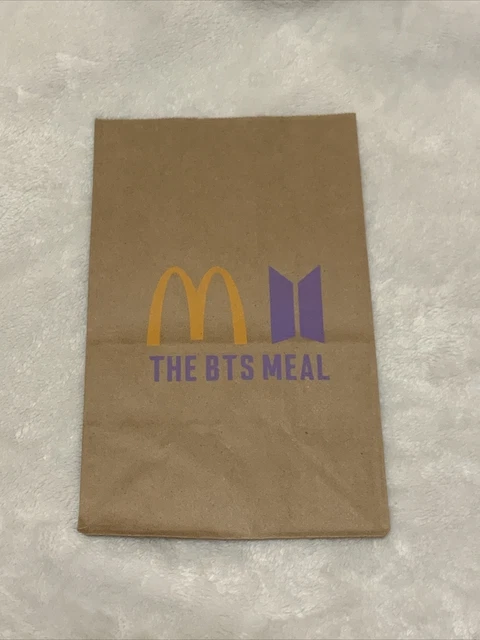 MCDONALDS LOGO THE BTS Meal Limited Edition Exclusive Paper Bag Mcd £19 ...