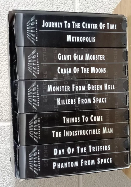 Rare Sci Fi Classics Vhs Box Set 10 Films Metropolis Day Of The