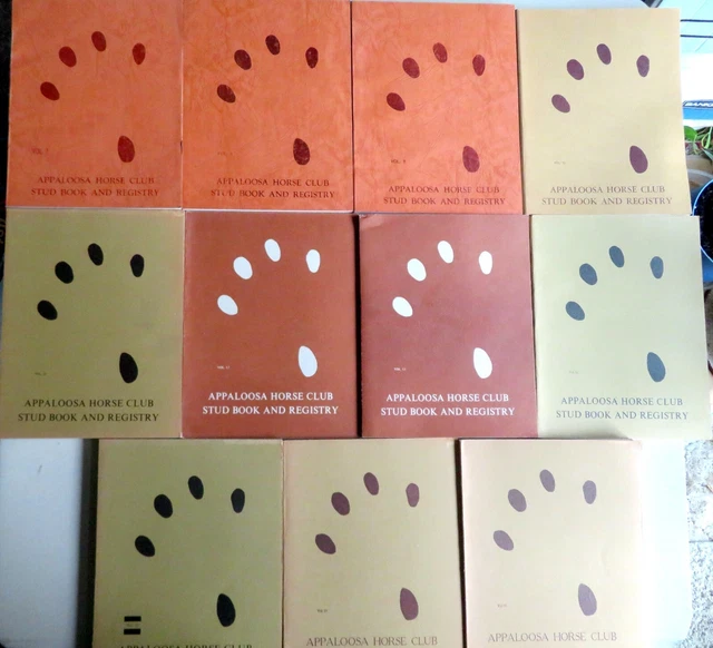 APPALOOSA HORSE CLUB - Stud Book and Registry - 11 Issues Vol 7-17 £89. ...