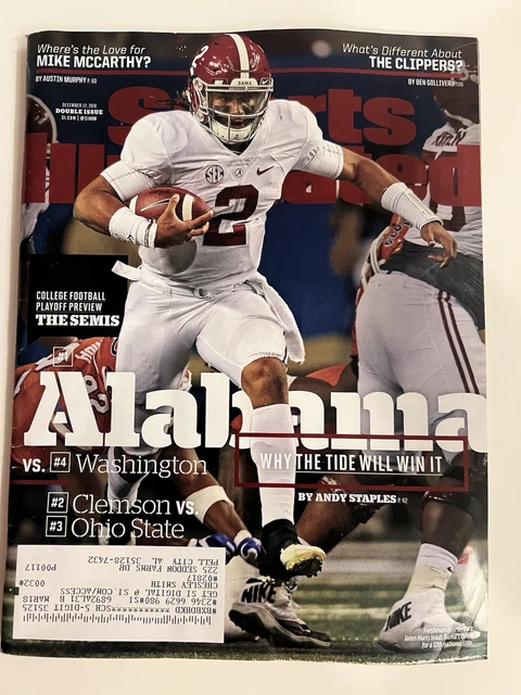 SPORTS ILLUSTRATED MAGAZINE - December 12, 2016 Alabama Vs Washington ...