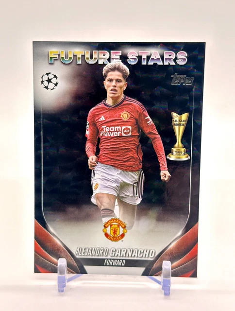 2023-24 TOPPS UEFA Alejandro Garnacho Future Stars GHIACCIO NERO 5/10 ...