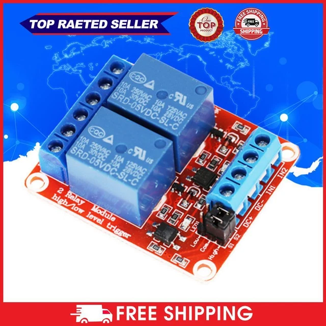 MODULO SWITCH RELÈ 1/2/4/8 canali con optoaccoppiatore 5V 12V 24V (2 ...