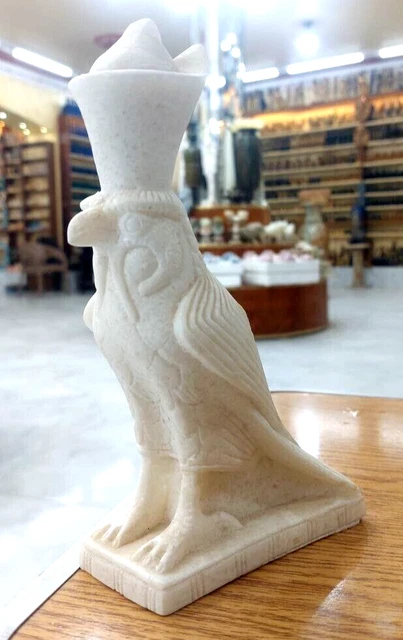 ANCIENT UNIQUE WHITE Horus Stone Egyptian Antique Pharaonic Statue ...