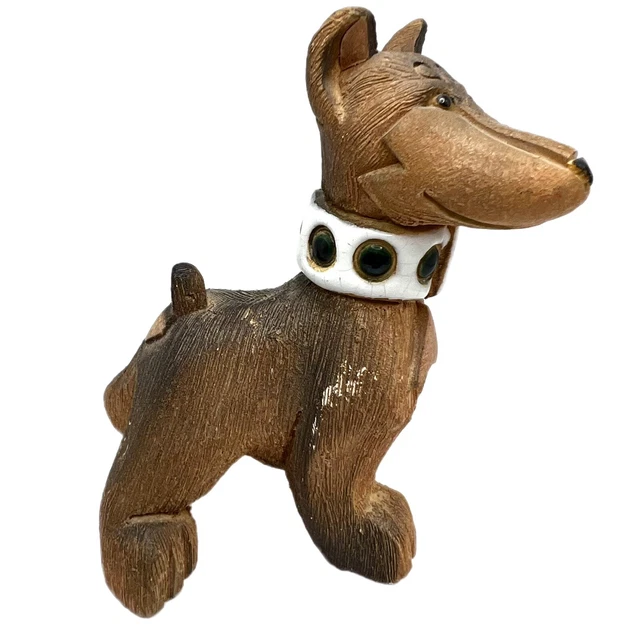 ARTESANIA RINCONADA DOBERMAN Dog Clay Figurine Signed Uruguay $24.99 ...