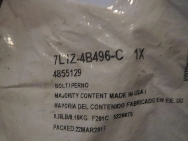 NOS FORD HARDWARE Bolt Part Number 7L1Z-4B496-C New £9.67 - PicClick UK