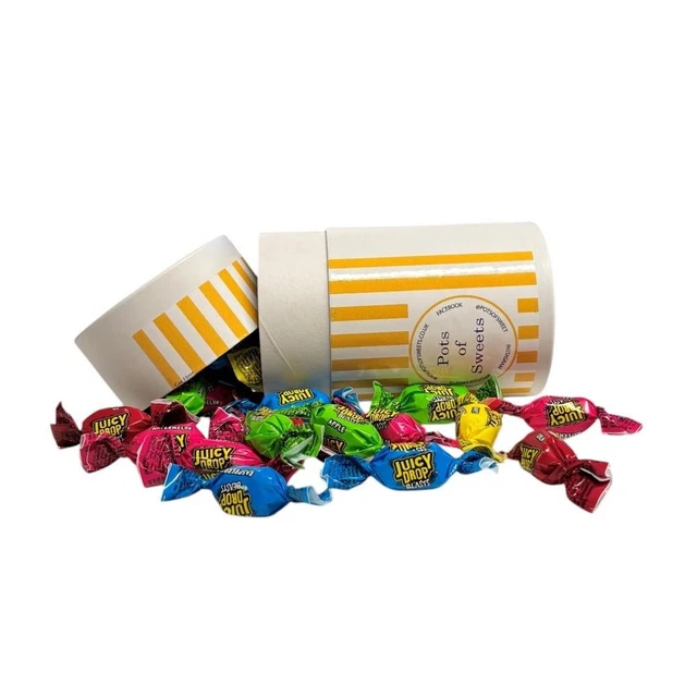 200G WHITE CARDBOARD Tube of Bazooka Juicy Drops £5.95 - PicClick UK