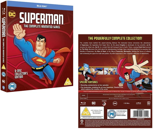 SUPERMAN: THE ANIMATED SERIES (1996): COMPLETE TV Season Series - RgFree BLU-RAY $126.45 ...