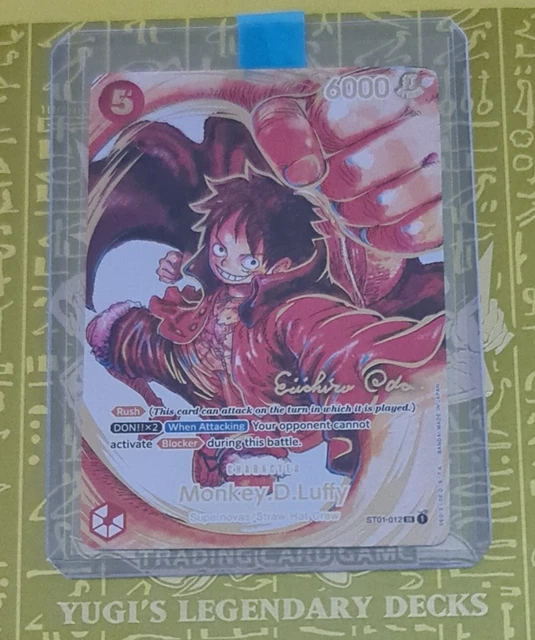 ONE PIECE TCG - Monkey D Luffy St01-012 SR Signature Eiichiro Oda English EUR 2.481,85 - PicClick FR