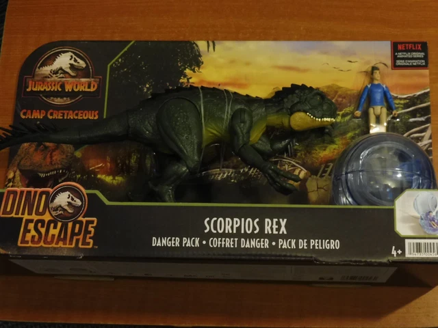 JURASSIC WORLD 'DINO ESCAPE' SCORPIOS REX 'Danger Pack' Camp Cretaceous ...