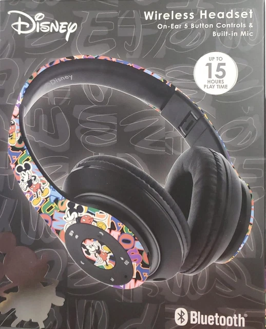 DISNEY MICKEY MOUSE Wireless Headset Head Phones Bluetooth, Noise ...