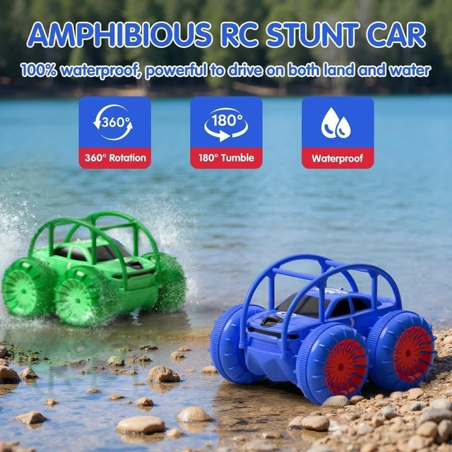 RC CARS AMPHIBIOUS Remote Control Stunt Vehicle for kids Toy Monster ...