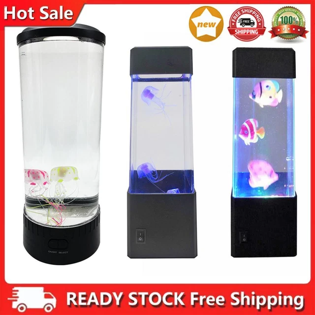 FANTASY USB/BATTERY POWERED Jellyfish Water Tank Aquarium LED Lamp ...