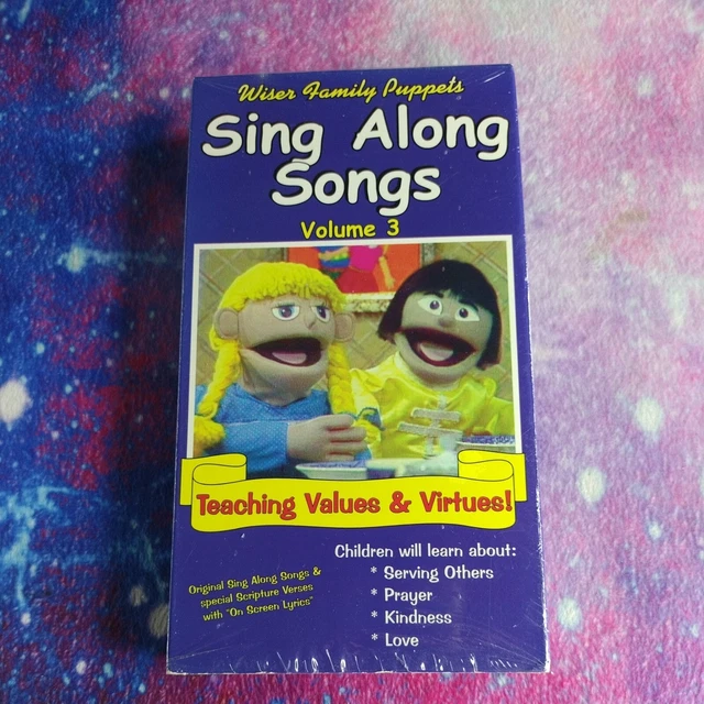 TESTED! WISER FAMILY PUPPETS “Sing Along Songs” VHS VOLUME 3 Christian ...