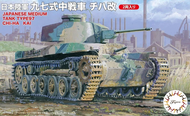 FUJIMI 1/76 JAPANESE MEDIUM TANK TYPE 97 CHI-HA KAI (2-Car Set) Model ...