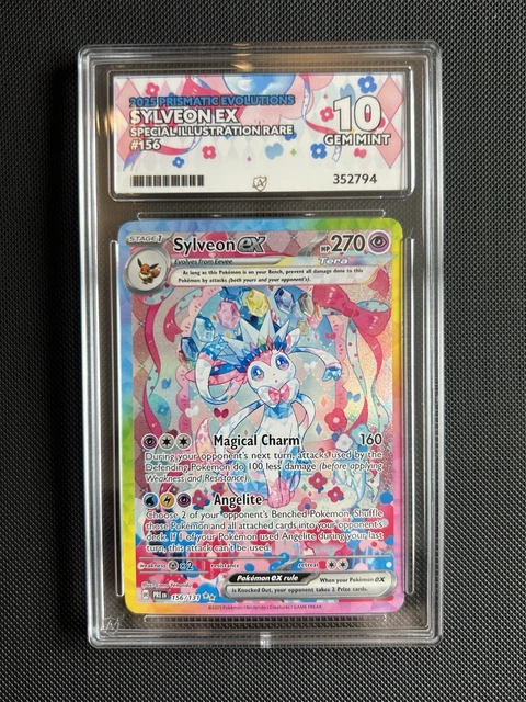 SYLVEON EX 156/131 SIR | Prismatic Evolutions Pokemon TCG | ACE 10 Gem ...