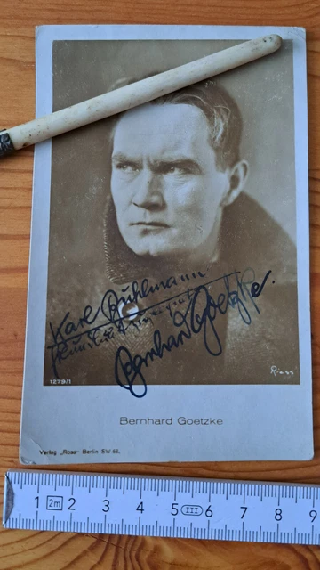 RAR! ORIGINALE & gewidmete Autogrammkarte Schauspieler Bernhard Goetzke, um 1940 EUR 1,00 ...