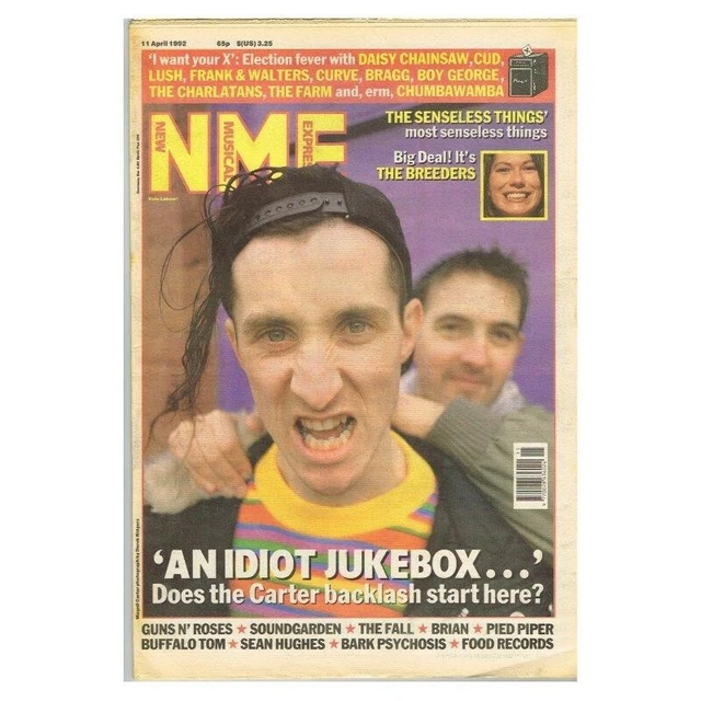 NEW MUSICAL EXPRESS NME Magazine April 11 1992 npbox044 "An idiot ...