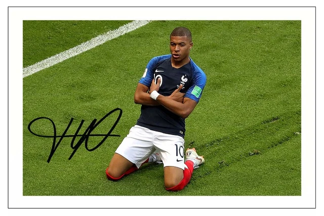 KYLIAN MBAPPE FRANCE 2018 World Cup Signed Photo Print Autograph Soccer ...