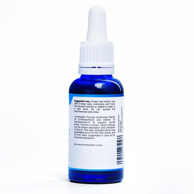 ULTRA LYTE VITAMIN D3 4000 IU + K2 MK-7 (100mcg) –Drops – 30ml - 180 ...