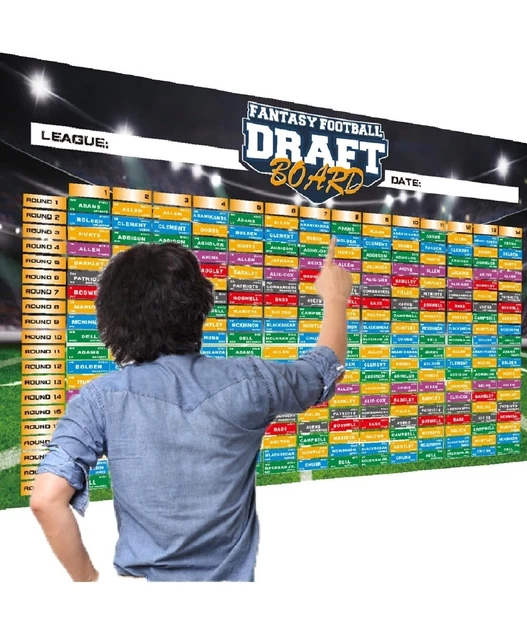 FANTASY FOOTBALL DRAFT Board Kit 2023-24: XL, 14 Teams, 20 Rounds $16.77 - PicClick CA