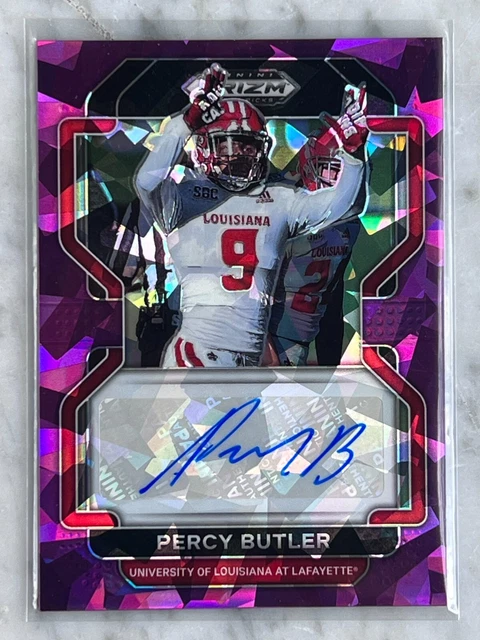 PERCY BUTLER PURPLE Ice Auto /99 2023 Prizm Draft Picks Louisiane ...