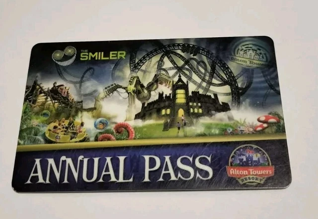 ALTON TOWERS ANNUAL pass The Smiler Merlin Entertainments Thorpe Park £ ...