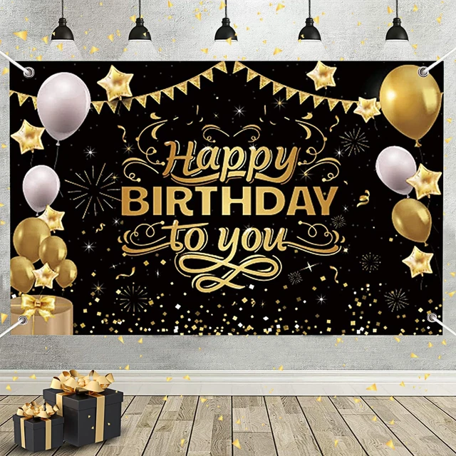 SFONDO FESTA DI Compleanno,Buon Compleanno Banner,Tessuto Poster Banner ...