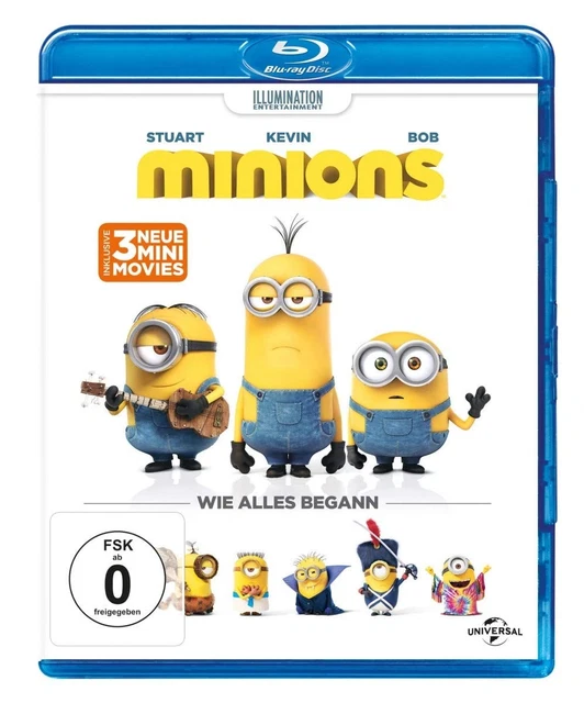 MINIONS ANIMATIONSFILM BLU-RAY inkl. 3 Mini Movies Illumination ...