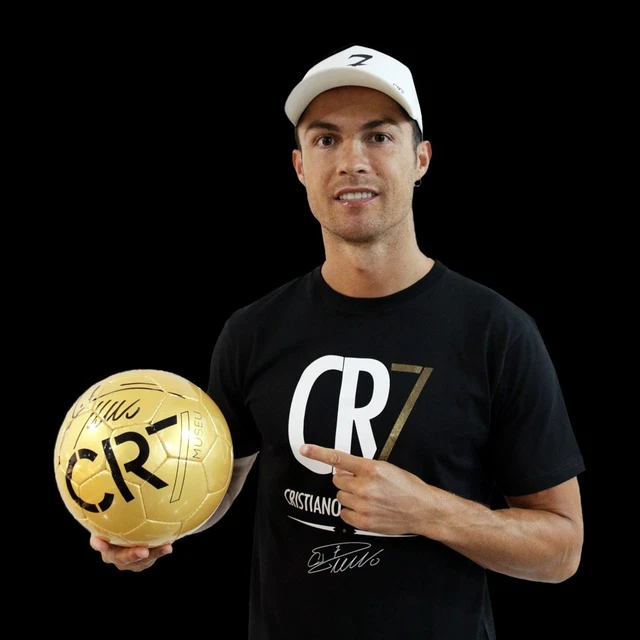 BALÓN DE ORO Firmado Cristiano Ronaldo CR7 Museo Certificado Raro Con ...