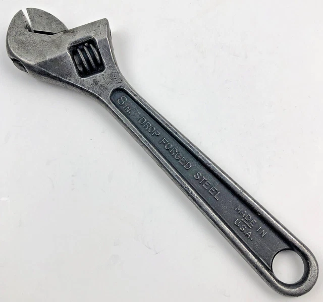 VINTAGE 8& CRESENT Tool Co Adjustable Wrench Drop Forged Steel Made in ...