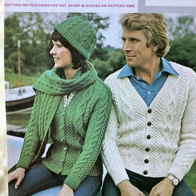 LISTER LEE TARGET knitting pattern K671. Aran cardigan 34-44" Original ...