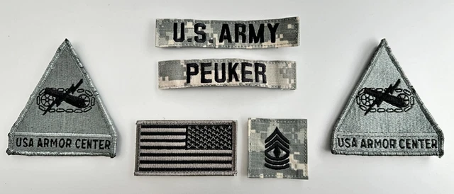 6 US ARMY patch USA Armor Center Ucp Digital Acu Flagge Sergeant First ...
