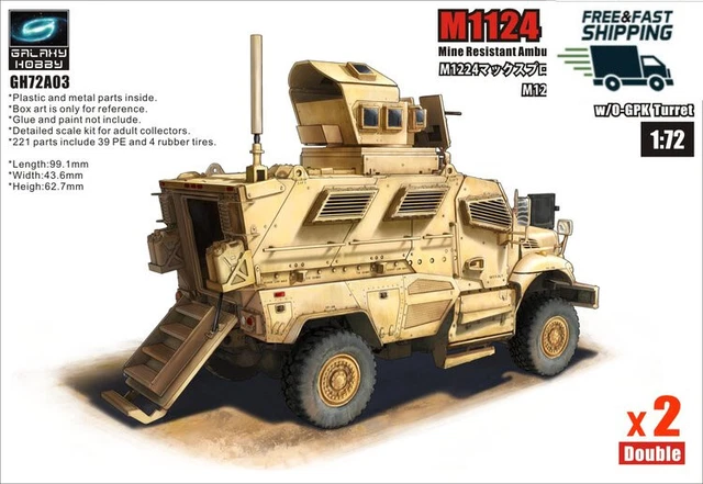 T-MODELL GH72A03D 1/72 US M1124 MaxxPro MRAP mit O-GPK Turmmodell ...