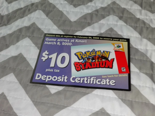 NINTENDO POKEMON STADIUM Kmart Store Sign Display Employee Promo NFR £ ...