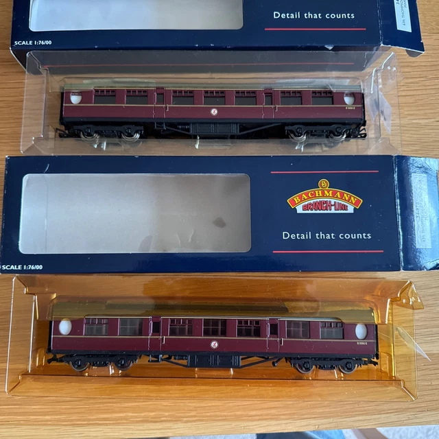 TWO X BACHMANN 34-378 BR 63' THOMPSON 2nd CLASS CORRIDOR COACH MAROON ...