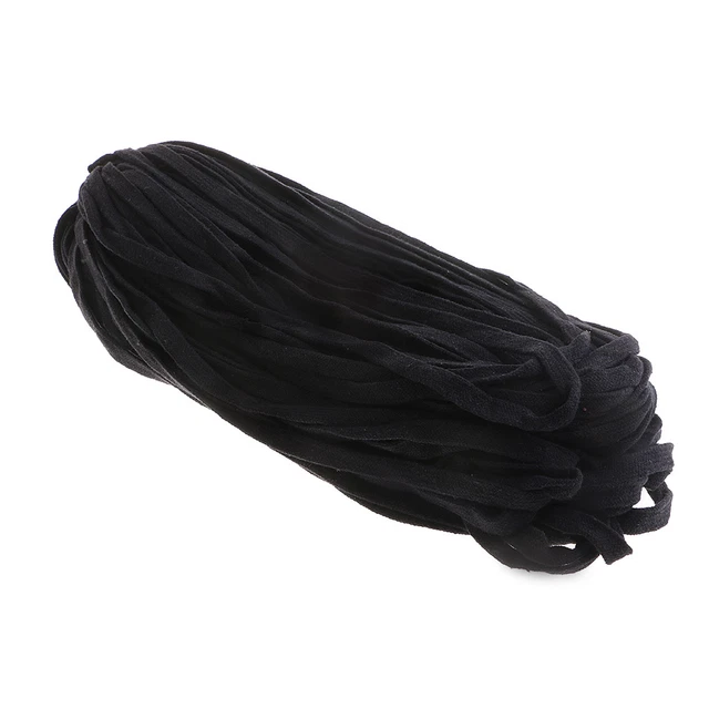 COTTON BLACK FLAT Draw Cord Drawstrings Handles Lace Trim String DIY ...