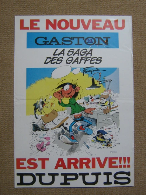 RARE AFFICHE/PLV+SAC PUB.LIBRAIRIE 1982"GASTON LAGAFFE" André FRANQUIN ...